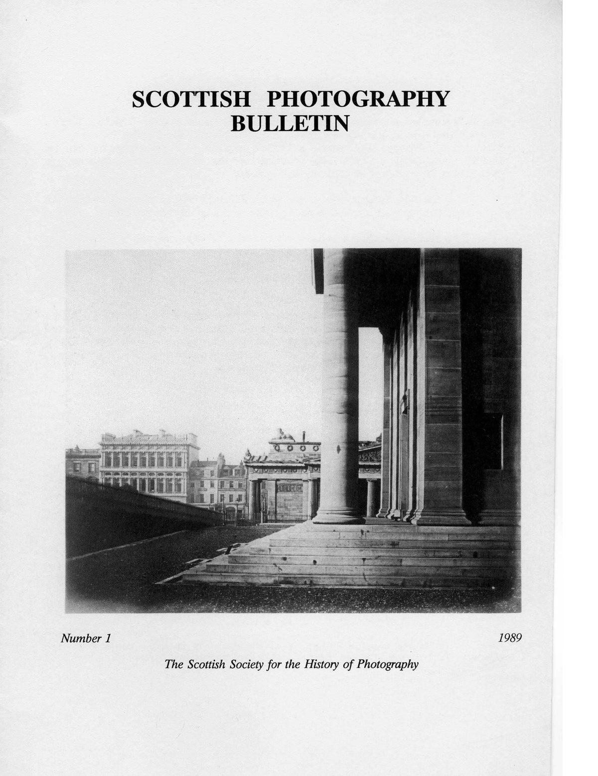 Scottish Photography Bulletin 1989 Number 1 | studiesinphotography